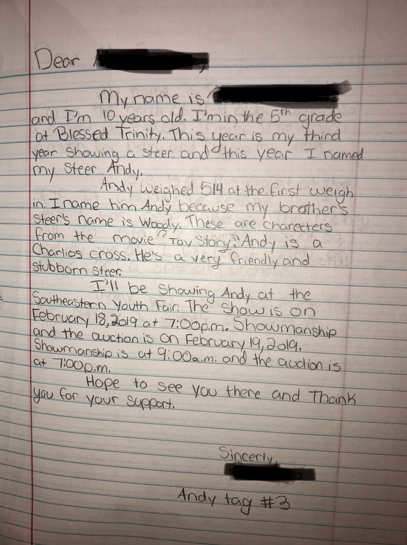 Buyer Letters Southeastern Youth Fair Buyer Letters Southeastern Youth Fair