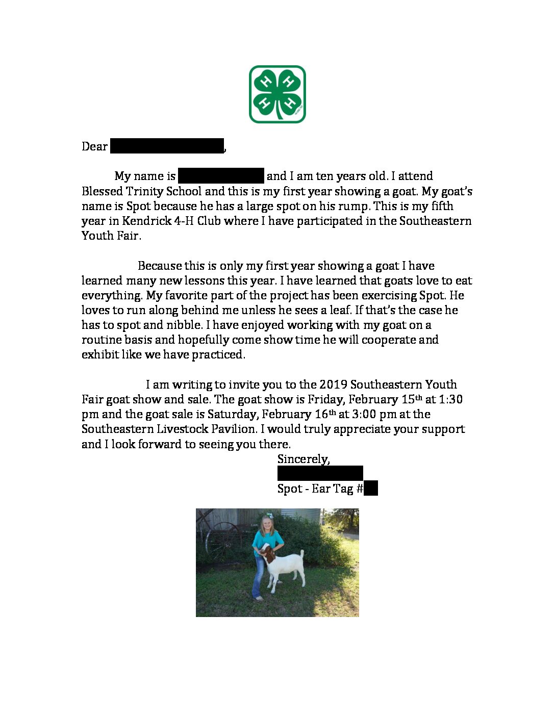 Buyer Letters Southeastern Youth Fair